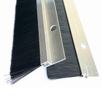 China Customized PP Nylon Strip Brush with Installation Hole for Door Sealing Durable 10mm Channel for sale