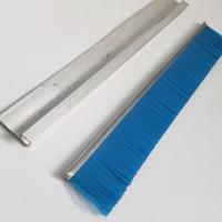 China Custom Nylon Strip Brush Door Bottom Seal with Aluminum Alloy Bracket 10mm to 50mm for sale