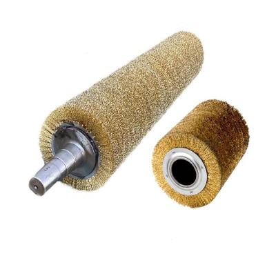 China Industrial Coppered Steel Wire Brush Roller for Wood Floor Sanding Drum 150mm for sale