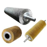 China Industrial Coppered Steel Wire Brush Roller for Wood Floor Sanding Drum 150mm for sale