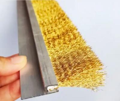 China Custom Conductive Corrosion-Resistant Brass Tape Brush H/f/t Strip Brush 80-120mm for sale