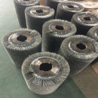 China Industrial Cylindrical Polished Spiral Wire Roller Brush For Polishing for sale
