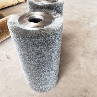 China Industrial Cylindrical Polished Spiral Wire Roller Brush For Polishing for sale