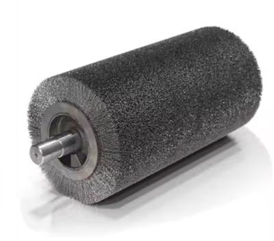 China Industrial Cylindrical Polished Spiral Wire Roller Brush For Polishing for sale