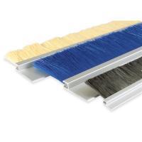 China Customized Aluminium Metal Back Nylon Sealing Door Bottom Sweep Weather Strip Brush for sale