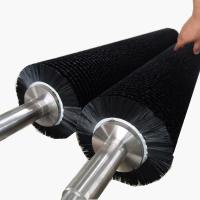 China Custom Spiral Roller Brush for Conveying Cleaning Polishing Nylon PP Bristle for sale