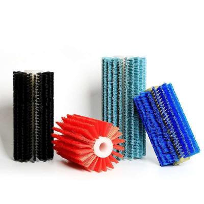 China Industrial Cleaning Conveyor Cylindrical Roller Brush Customizable Nylon Bristles for sale