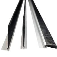 China Custom Size Metal-backed Strip Brushes With Metal Profile for sale