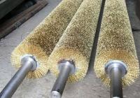 China Brass Wire Roller Brush for Polishing Machine Rust Removal 6 Inch Diameter for sale