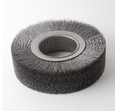 China Customizable Stainless Steel Deburring Wire Brush Roller 300mm for Industrial Surface Cleaning for sale