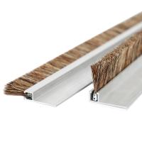 China Custom Aluminum Alloy Horsehair Brush Sealing Strip for Door Dust Prevention 2.5mm Base for sale