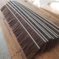 China Custom Aluminum Alloy Horsehair Brush Sealing Strip for Door Dust Prevention 2.5mm Base for sale