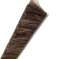 China Custom Aluminum Alloy Horsehair Brush Sealing Strip for Door Dust Prevention 2.5mm Base for sale
