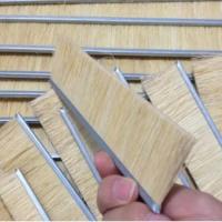 China Custom Galvanized Iron Base Sisal Strip Brush For Wood Polishing for sale