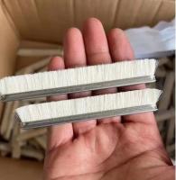 China Industrial Custom Replaceable Wool Brush Aluminium Alloy Strip Brush 3mm Base for sale