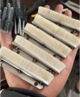 China Industrial Custom Replaceable Wool Brush Aluminium Alloy Strip Brush 3mm Base for sale