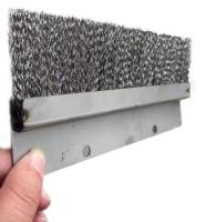 China Customizable Aluminum Alloy Double Steel Strip Brush Stainless Steel Wire Brush for Polishing 100mm for sale