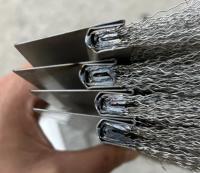 China Customizable Aluminum Alloy Double Steel Strip Brush Stainless Steel Wire Brush for Polishing 100mm for sale