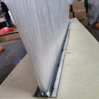China Customized Double Row Aluminum Alloy Brush Dust Prevention Brush Strip Seal Brush for sale