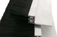 China Customized Double Row Aluminum Alloy Brush Dust Prevention Brush Strip Seal Brush for sale