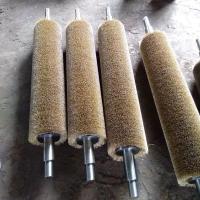 China Industrial Copperply Wire Roller Brush for Heavy Cleaning Rust Polishing 150mm for sale