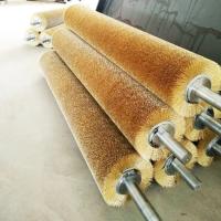 China Cylinder Steel Wire Brush Roller For Metal Polishing Rust Removing for sale