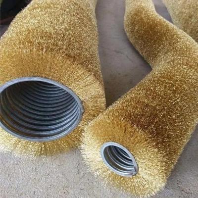 China Customized Copper Wire Spring Brush Outside Wound Brush for Industrial Cleaning 100mm for sale
