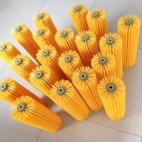China Customizable Industrial Fruit Cleaning Brush Roller Nylon PP Bristle Dust Cylinder for sale
