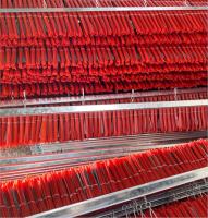 China Red PP Plus Wire Brush Strip for Brick Machine Cleaning Deburring Polishing Custom Size for sale