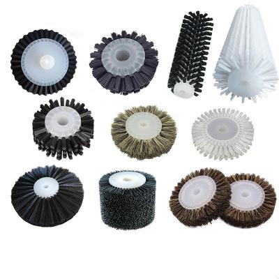 China OEM Industrial Conveyor Cylinder Nylon Roller Brush For Cleaning for sale