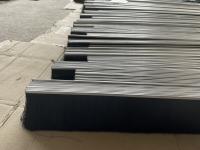 China Custom Nylon PP Black Sealing Straight Strip Brush 100mm Width Weatherstrip for sale