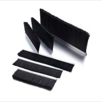 China Custom Nylon PP Black Sealing Straight Strip Brush 100mm Width Weatherstrip for sale