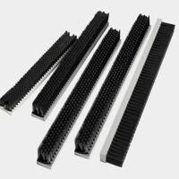 China PVC Nylon PP Base Board Tufted Scrub Flat Lath Brush 100-3000mm Length 10-100mm Bristle Custom Industrial for sale