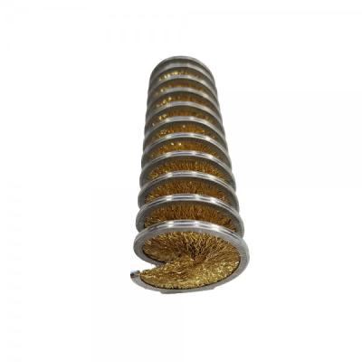 China Wire Descaling Inverted Brass Steel Wire Spiral Coil Brush for Rust Removal OD 25mm for sale