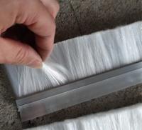 China Customized White Nylon Aluminum Alloy Brush Anti-Static Strip Brush for sale