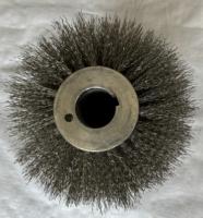 China Customizable Steel Wire Bristle Roller Brush for Metal Polishing 0.5mm Diameter 100mm Length for sale