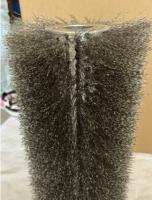 China Customizable Steel Wire Bristle Roller Brush for Metal Polishing 0.5mm Diameter 100mm Length for sale