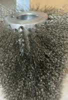 China Customizable Steel Wire Bristle Roller Brush for Metal Polishing 0.5mm Diameter 100mm Length for sale