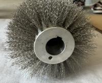 China Customizable Steel Wire Bristle Roller Brush for Metal Polishing 0.5mm Diameter 100mm Length for sale
