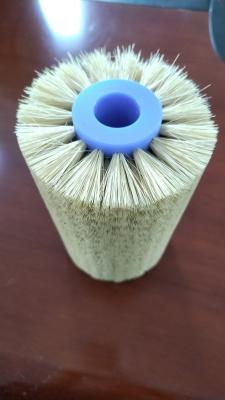 China Industrial Customizable Sisal Grafted Roller Brush for Wood Polishing Deburring 150mm for sale