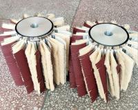 China Industrial Round Sisal Sandpaper Polishing Roller Brush 100-1800mm Width for Wood for sale