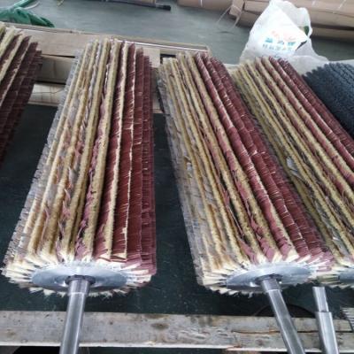 China Industrial Round Sisal Sandpaper Polishing Roller Brush 100-1800mm Width for Wood for sale