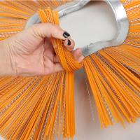 China Convoluted Accessories Sanitation Road Snow Sweeping Brush Wafer Sweeper Brush Road Sweeper Brush for sale