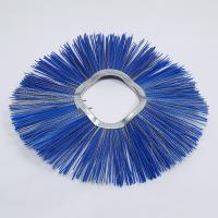 China Steel Ring Wafer Brush PP Mixed Steel Wire Bristles Sweeper Broom For Snow Sweeper for sale