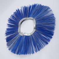 China Steel Ring Wafer Brush PP Mixed Steel Wire Bristles Sweeper Broom For Snow Sweeper for sale