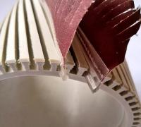 China Customized Sisal Sandpaper Strip Brush Roller 180mm 220mm 280mm for Wood Polishing for sale