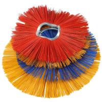 China Efficient Street Cleaning Steel Wire PP Sweeper Brushes Rotating Road Snow Sweeping Brush for sale