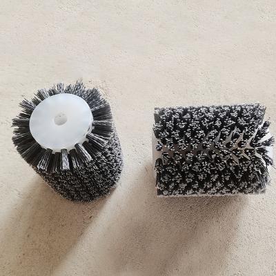 China Abrasive Nylon Wire Drawing Wheel Brush 100x120x13mm for Wood Furniture Polishing for sale