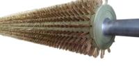 China Industrial Custom Copper Wire Cylindrical Brush for Steel Plate Rust Removal 200mm for sale