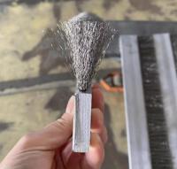 China Industrial Strip Brush 6061 Aluminum Base Stainless Steel Wire 0.08-0.5mm Customizable for sale